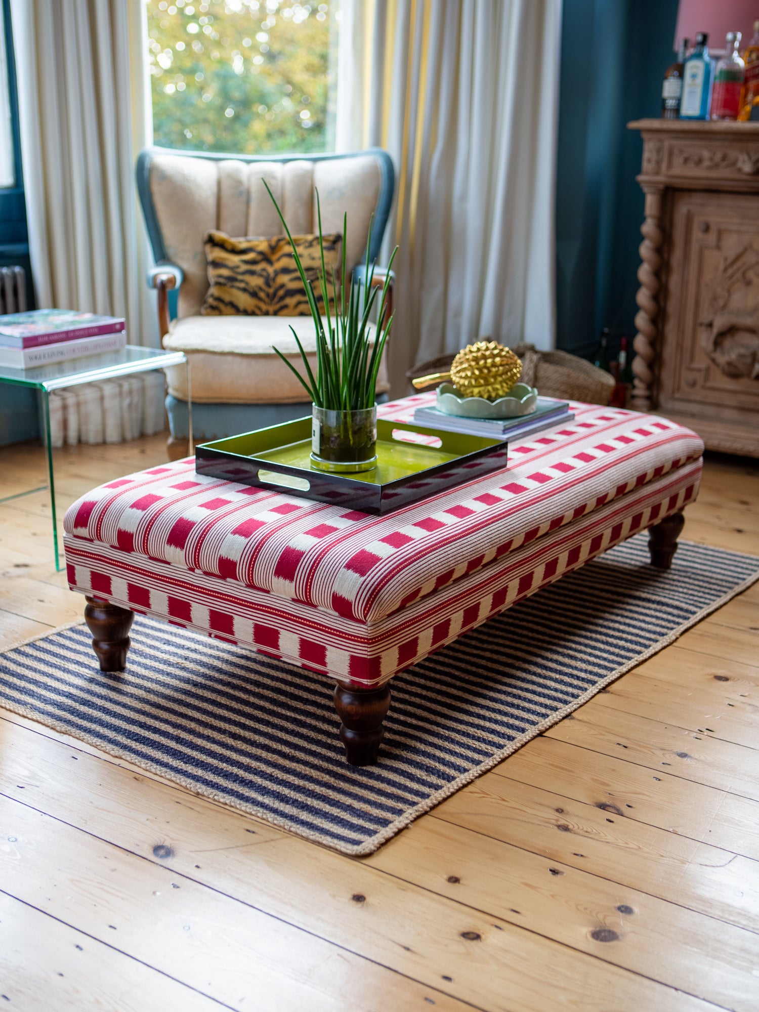 Ottoman Footstool | Bespoke British Handmade | The House Upstairs
